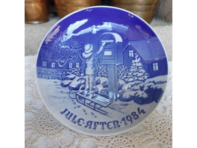 Bing & Grondahl, Kolekcionarski Tanjir 1984 Godina