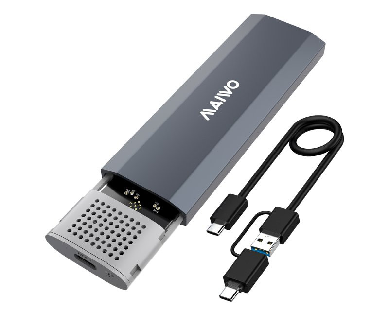 MAIWO - USB 3.2 Tip-C Kućište za M.2 PCIe NVMe SSD, aluminium, bez alata, K1689P