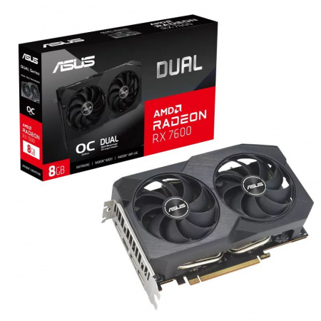 VGA ASUS AMD Radeon RX 7600, DUAL-RX7600-O8G-V2, 8GB DDR6, 128-bit