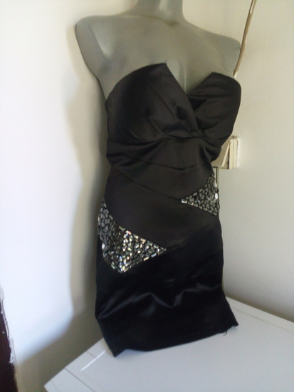 Nova Choco crna haljina sa kristalima M