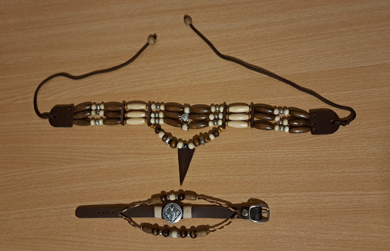 Set nakita CHOKER/NARUKVICA/Prirodna koža