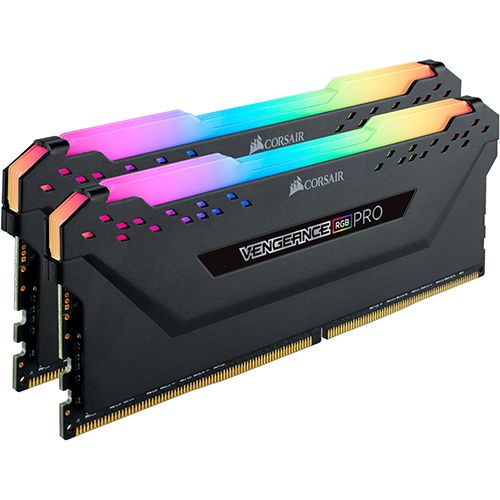 Corsair VENGEANCE RGB PRO 16GB (2 x 8GB) DDR4 DRAM 3600MHz C18 Memory Kit — Black | CMW16GX4M2D3600C18