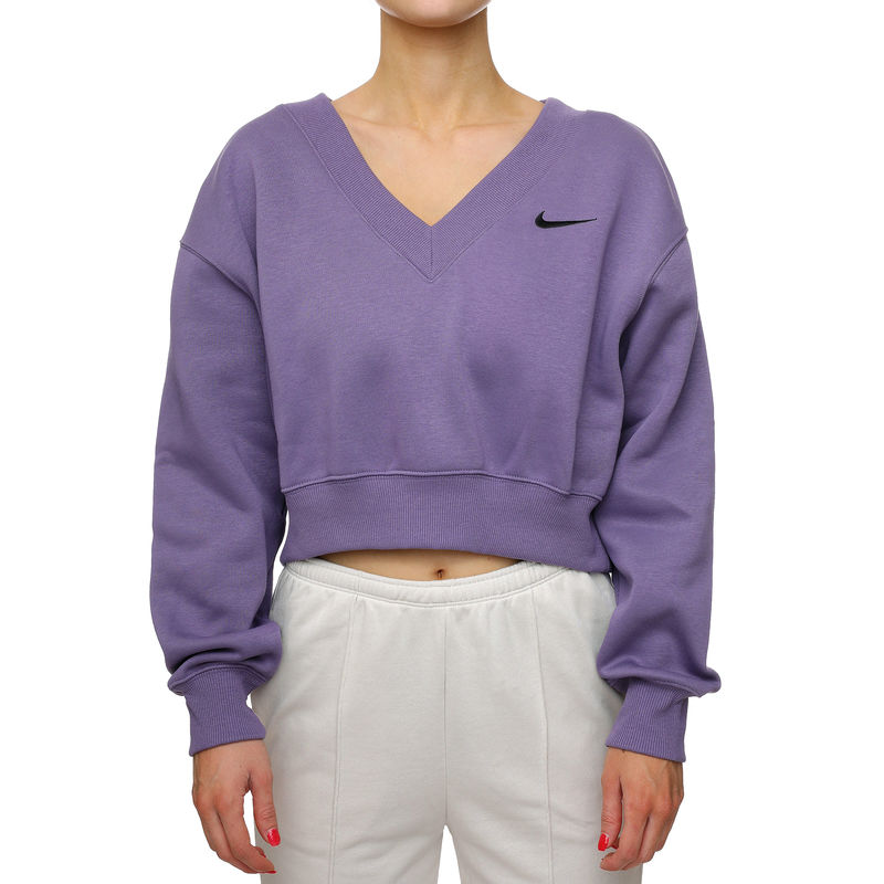 ŽENSKI DUKS NIKE W NSW PHNX FLC CROP VNECK