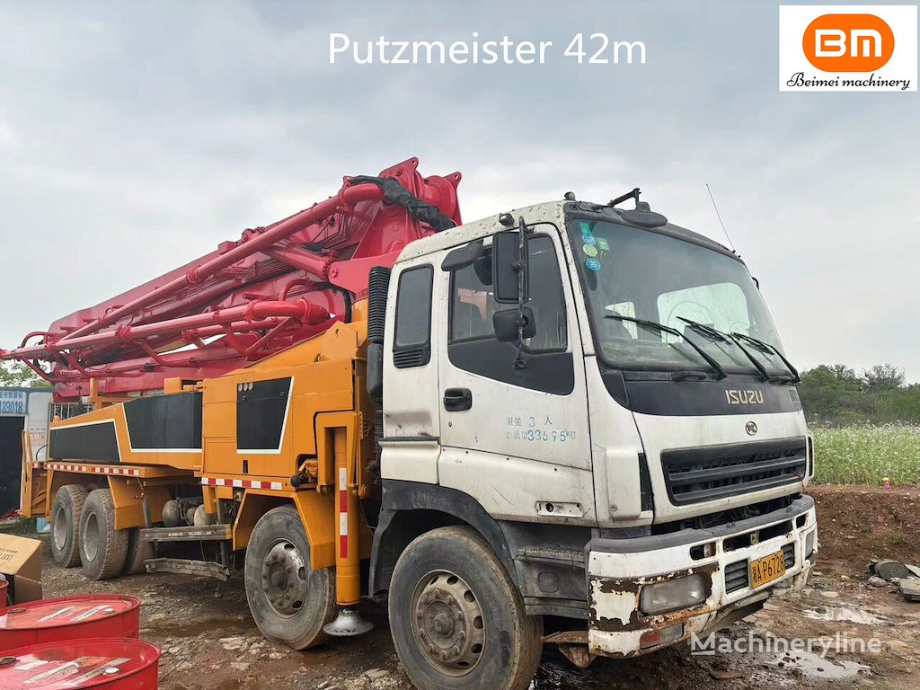 Putzmeister na šasiji Isuzu 42M Excellent Condition Putzmeister Concrete Pump Truck pumpa za beton