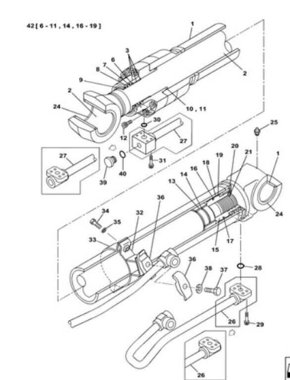 Case KMV17880 hidraulični cilindar za CX145CSR CX145DSR građevinske mašine