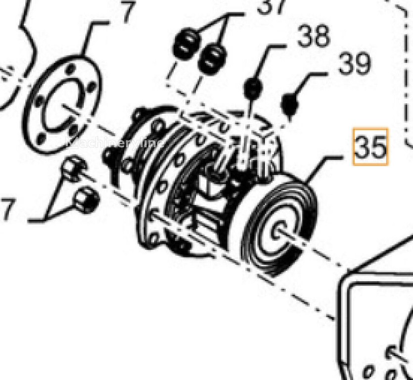 Case 47419139 hidraulični motor za DV36 DV45 građevinske mašine