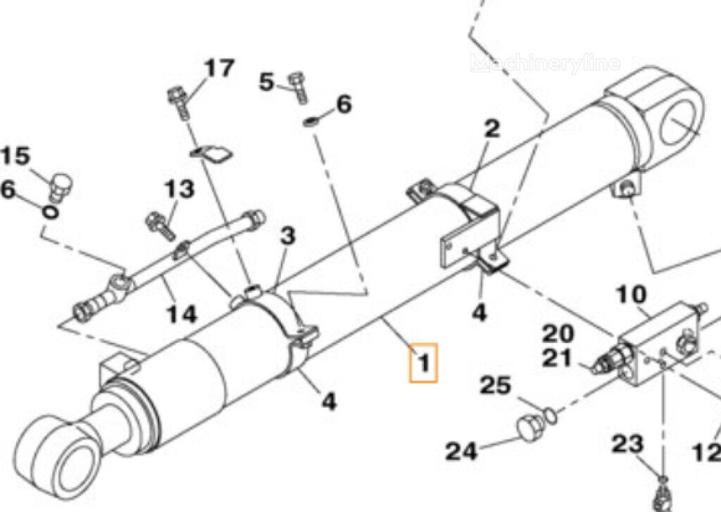 Case KAV2435 hidraulični cilindar za CX75SR građevinske mašine