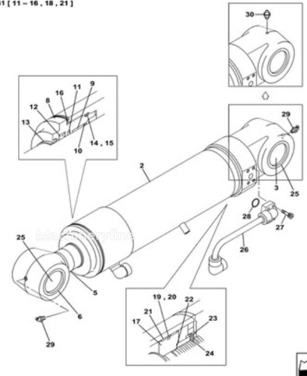 Case KMV2139 hidraulični cilindar za CX145C CX145D građevinske mašine