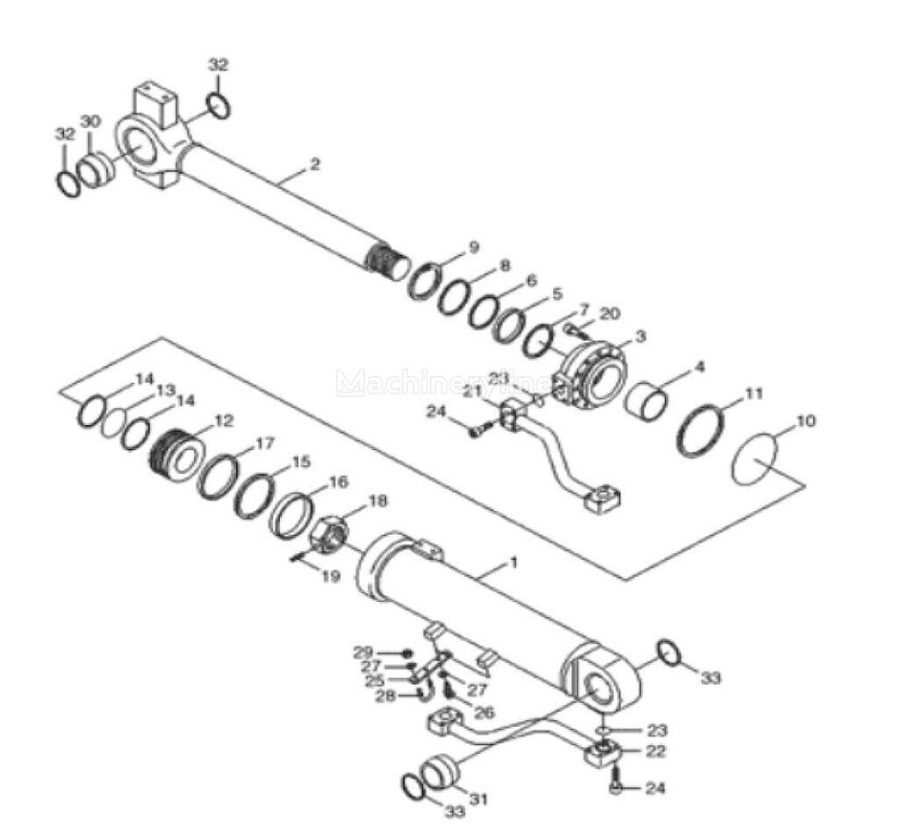 Case 31LH-20250CY 31LH-20250CY hidraulični cilindar za 1221E građevinske mašine