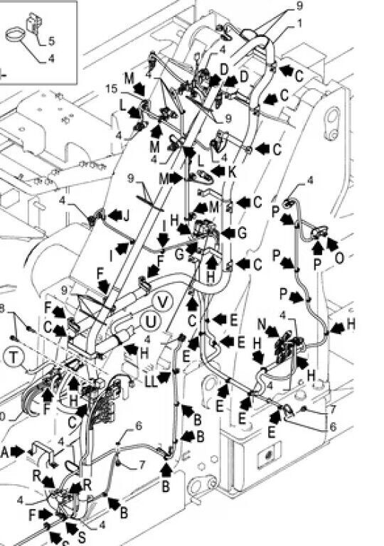Case KBR15102 ožičenje za CX290D građevinske mašine
