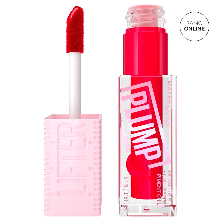 Sjaj za usne MAYBELLINE NEW YORK Lifter Plump Red Flag 004