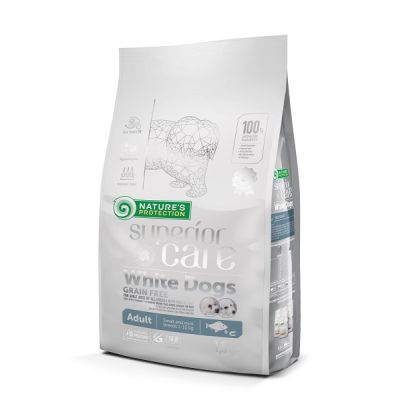 Nature's Protection White Dogs GF Adult Small and Mini Bela Riba 1,5kg