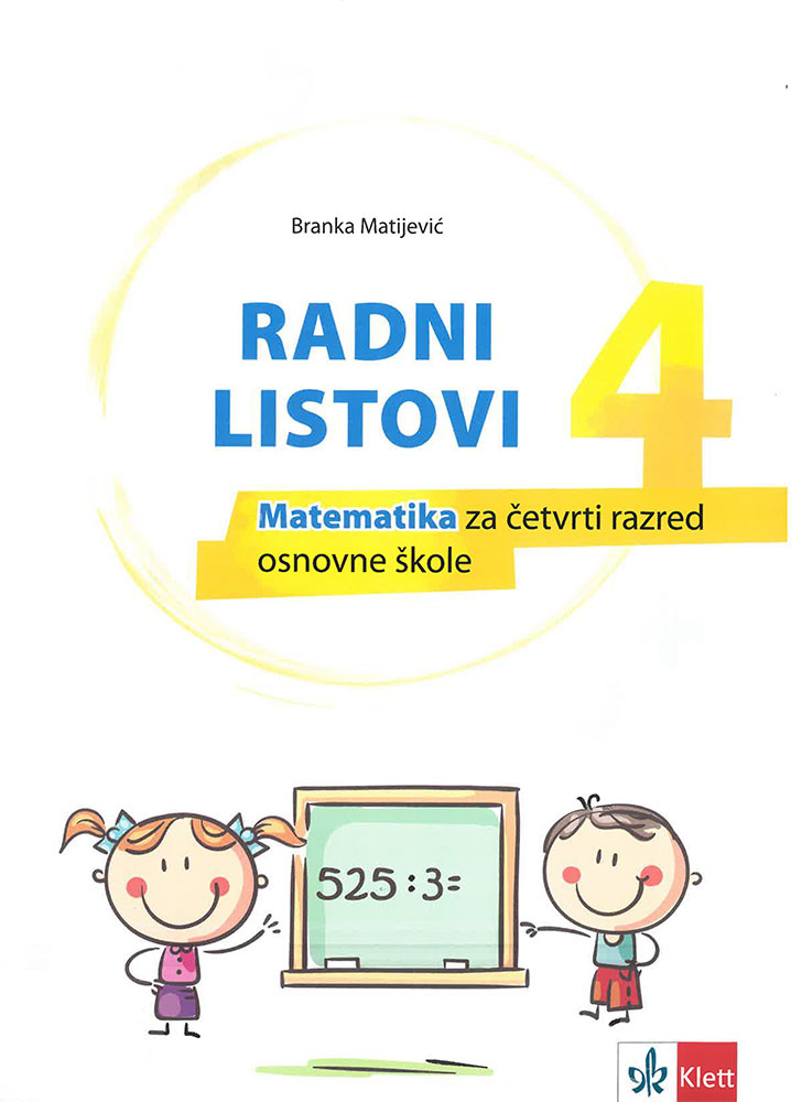 Matematika 4 - radni listovi na bosanskom jeziku - Klett NOVO 2024