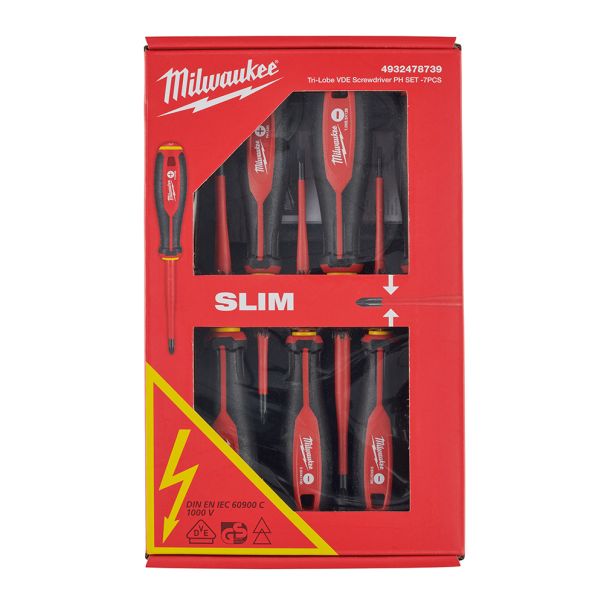 MILWAUKEE Tri-Lobe odvijači 1000V VDE Slim set 7/1