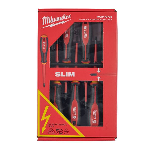 MILWAUKEE Tri-Lobe odvijači 1000V VDE Slim set 7/1