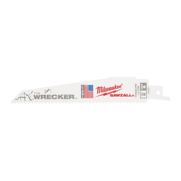 MILWAUKEE Sabljaste testerice Extra Heavy Duty: The Wrecker™ blades 5/1 150mm 6" 7/11TPI