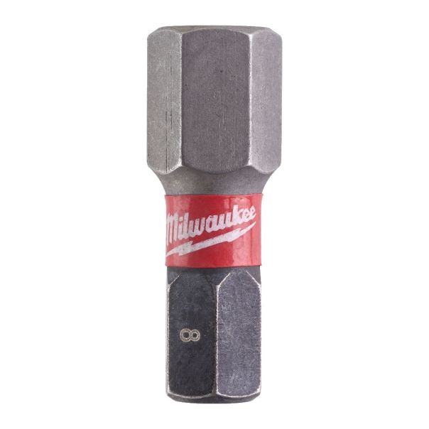 MILWAUKEE Udarni bitsevi HEX SHOCKWAVE ojačani 1/4″ 8 x 25mm