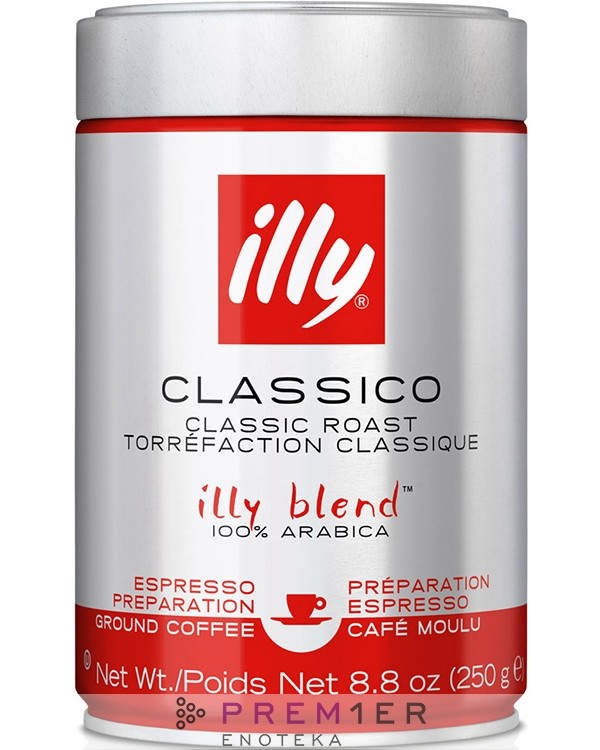 Illy Classico 100% Arabica Blend Espresso mlevena kafa 250g