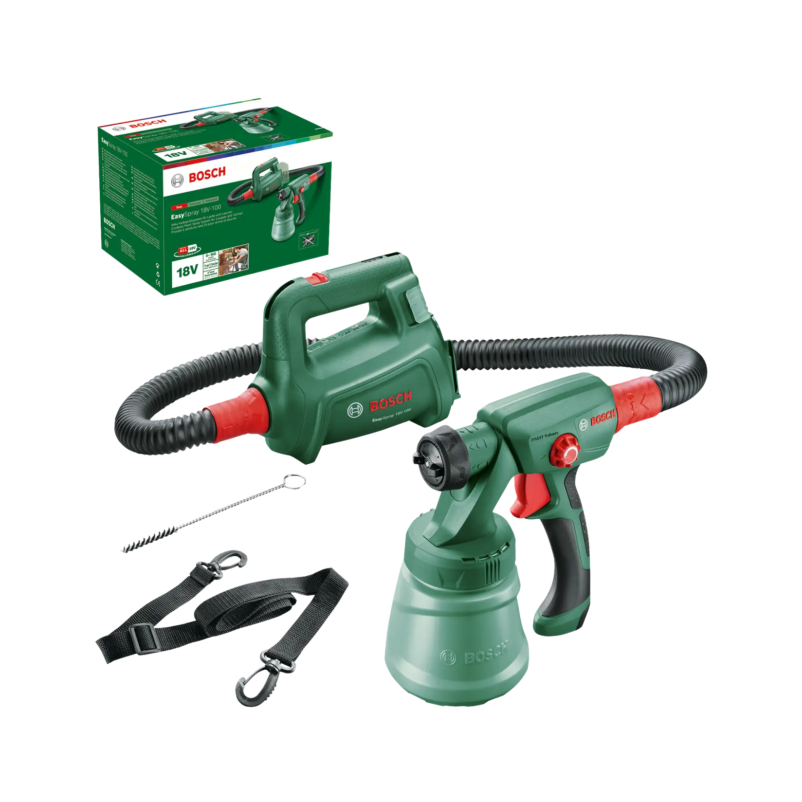 BOSCH Sistem za fino prskanje/pištolj za prskanje, bez baterije i punjača, EasySpray 18 V-100 Solo