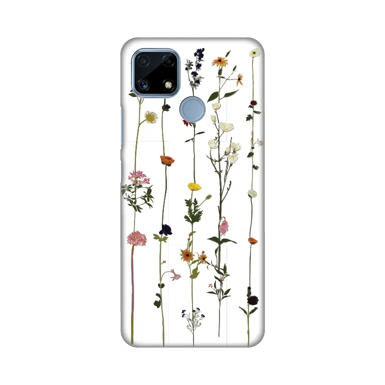 TELEMPIRE Silikonska maska Print Skin za Realme C25 Flower providna