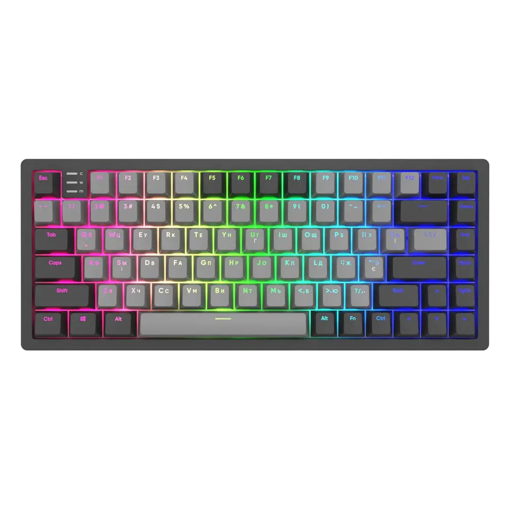 DARK PROJECT KD83A Tastatura Gateron Cap Teal RGB (ENG/UA)