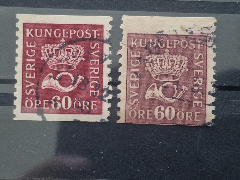 Švedska 1921 Tip 1 i 2 Različite Boje 60 Ore