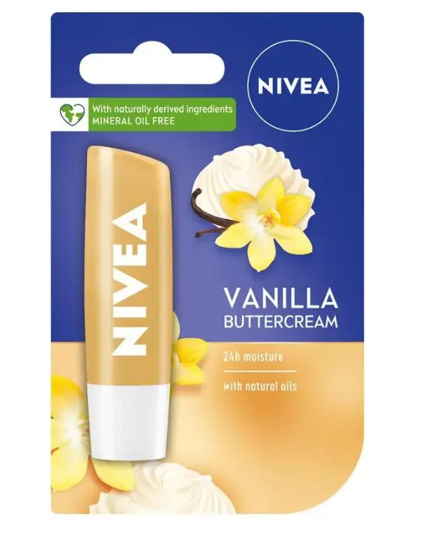 NIVEA Balzam za usne, Vanila Butter Cream, 4.8g