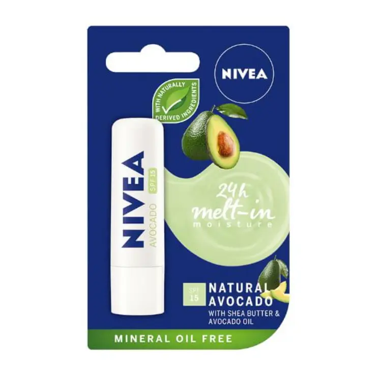 NIVEA Balzam za usne, Natural Avocado SPF 15, 4.8g