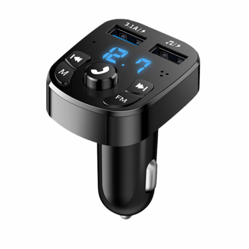 Bluetooth FM Transmiter S5 USBx2 crni