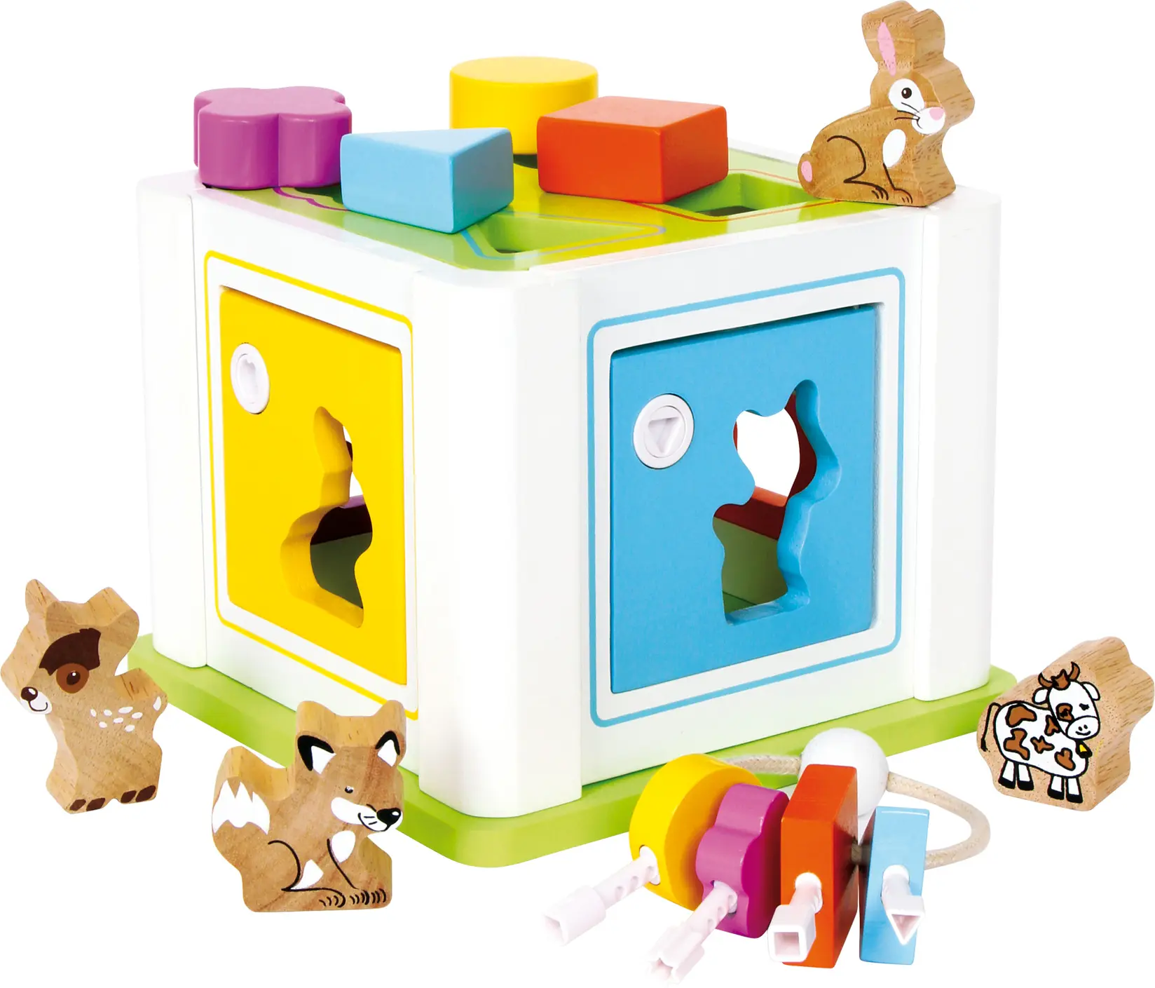 LEGLER Igračka drvena kutija sa oblicima