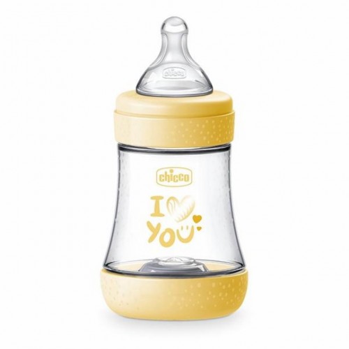 Chicco p5 plastična flašica 150ml silikonska žuta