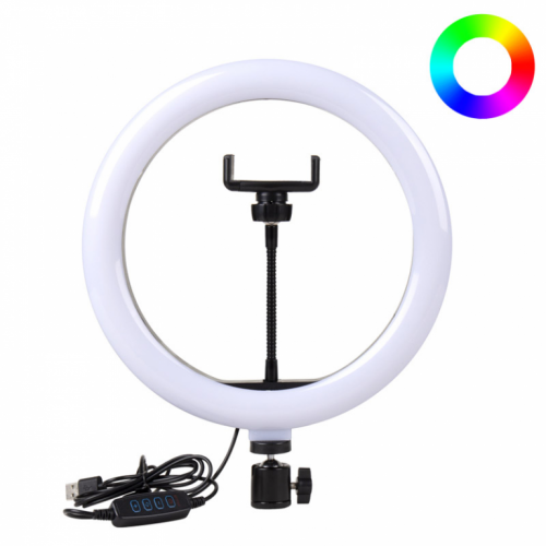 Selfie LED Ring light RGB color (10 in) + drzac za mobilni telefon