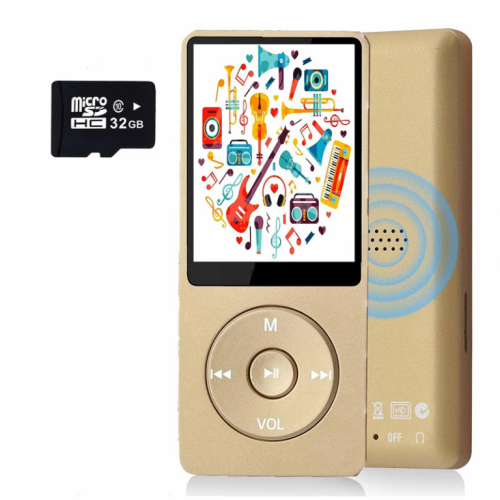 MP3 Player Bluetooth 32GB zlatni