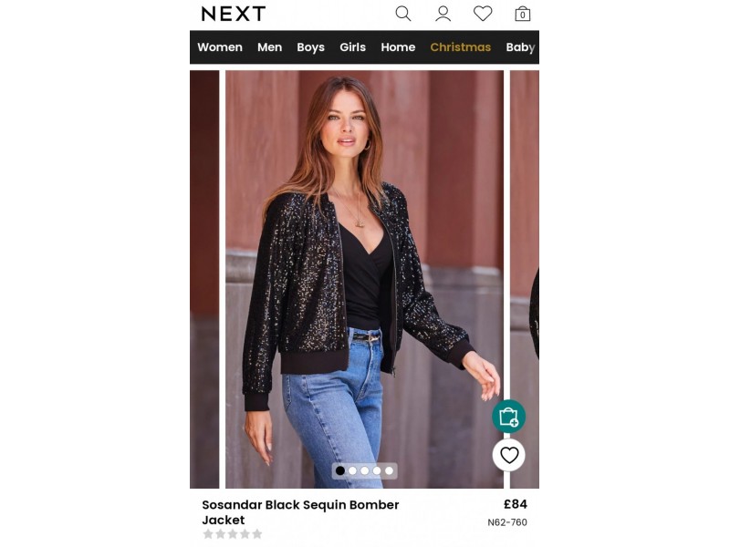 **NEXT BOMBER JAKNA VEL. L NOVO 100€**