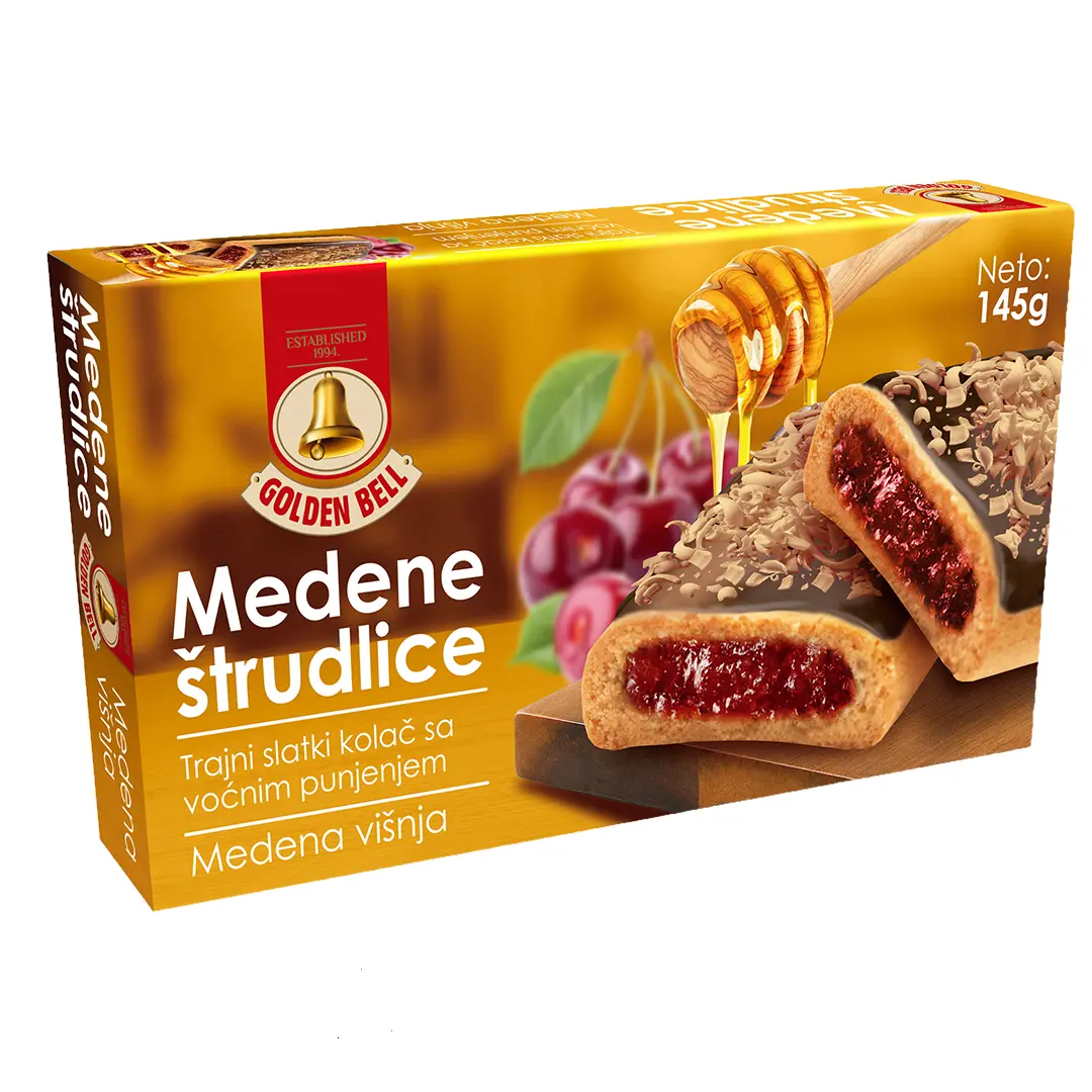 GOLDEN BELL Štrudla Medena, Višnja, 145 g