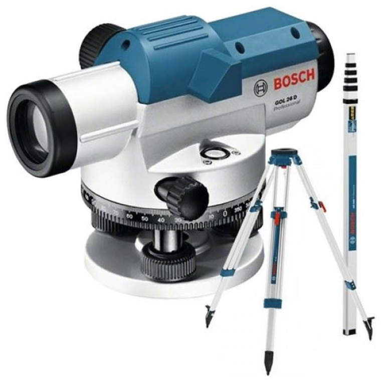 Bosch – Optički nivelir – GOL 26 D + BT 160 + GR 500 – 0601068002