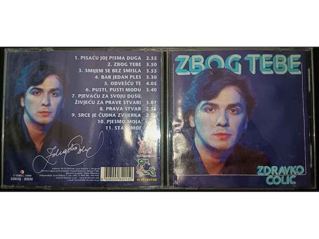 Zdravko Colic-Zbog Tebe CD (1999)
