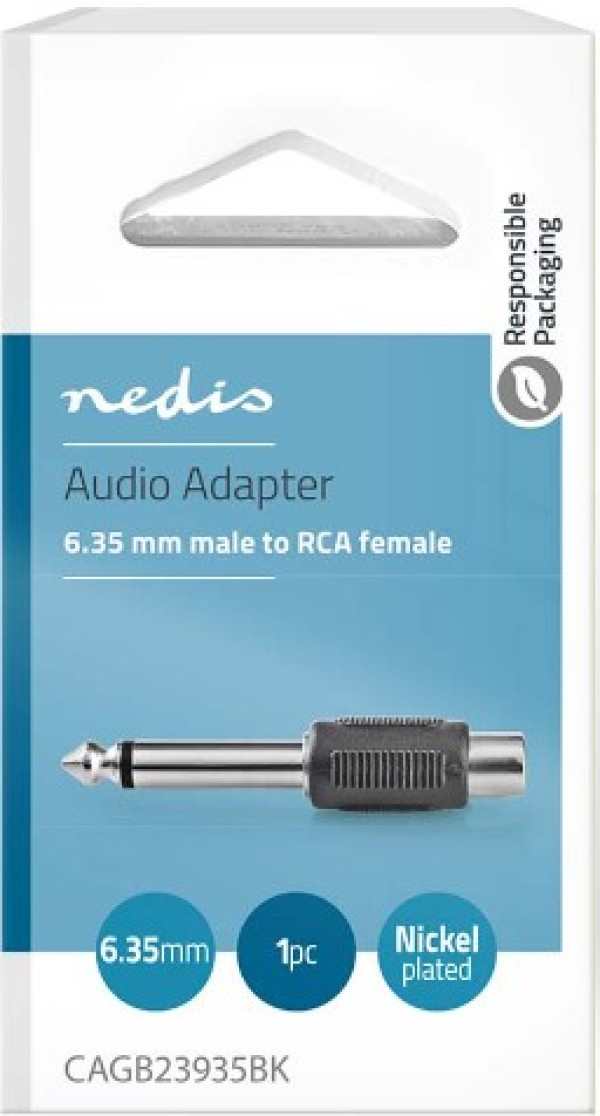 CAGB23935BK Audio Adapter 6.35mm RCA zenski,