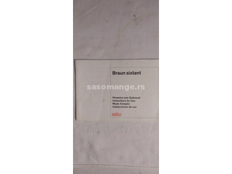 Uputstvo za upotrebu za aparat za brijanje Braun sixtant,12 str. 4 jezika