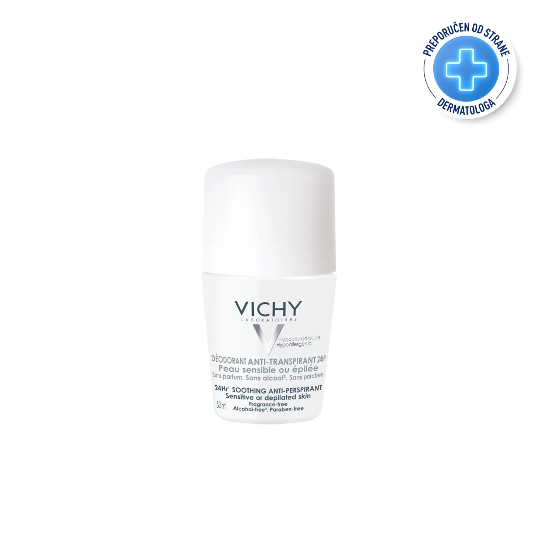 VICHY DÉODORANT Roll On Dezodorans Protiv Znojenja Posle Depilacije ili Brijanja do 48h 50 mL