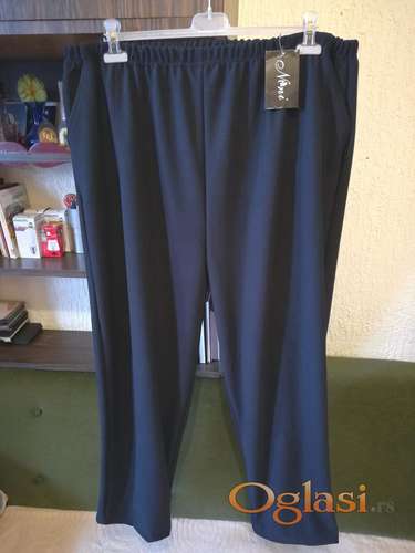 Nove zenske pantalone za punije dame u velikom broju 4XL Crne Novo