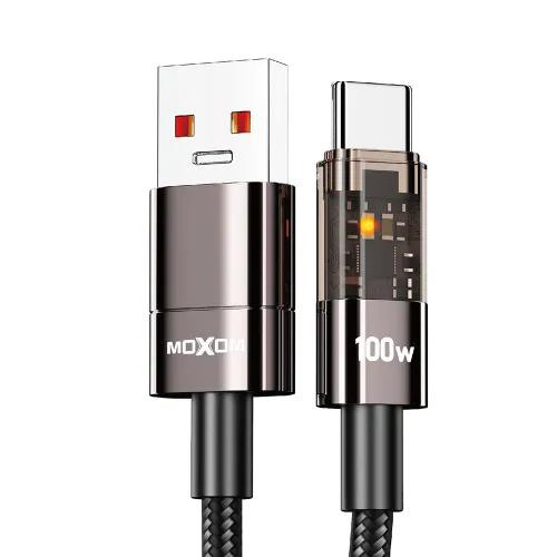 USB data kabl MOXOM LX-CB842 100W Type-C 1.2m crni (MS)