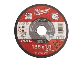 MILWAUKEE Tanka rezna ploča za metal PRO+ 125 x 1 x 22.2 mm