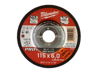 MILWAUKEE Brusna ploča za metal PRO+ 115 x 6 x 22.2 mm