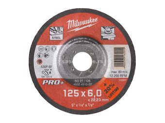 MILWAUKEE Brusna ploča za metal PRO+ 125 x 6 x 22.2 mm