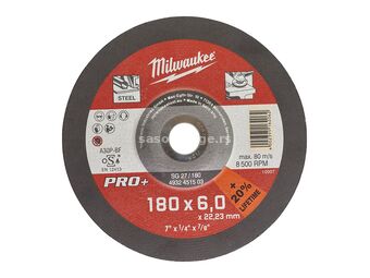 MILWAUKEE Brusna ploča za metal PRO+ 180 x 6 x 22.2 mm