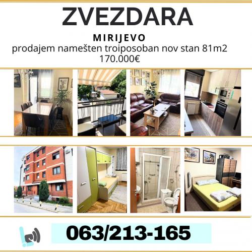 Beograd, Zvezdara, Mirijevo, 81m2, prodajem troiposoban stan,