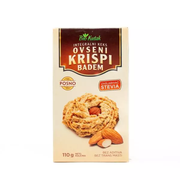 Ovseni krispi badem 110g BioKutak