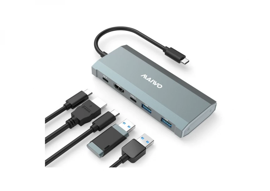 USB 3.2 Gen2 x 1 Tip-C 6 u 1 SATA &PCIe NvMe M.2 Kućište sa HDMI/PD/USB , KH1001