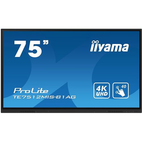 Iiyama PROLITE TE7512MIS-B1AG 75" Interaktivni 4K UHD LCD dodirni ekran sa integrisanim softverom za beleške